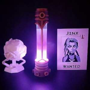 Highly Detailed Arcane Shimmer Vial + Hextech Crystal + Jinx Wanted ...