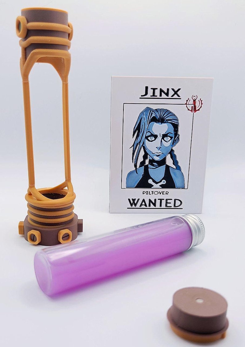 Highly Detailed Arcane Shimmer Vial + Hextech Crystal + Jinx Wanted ...