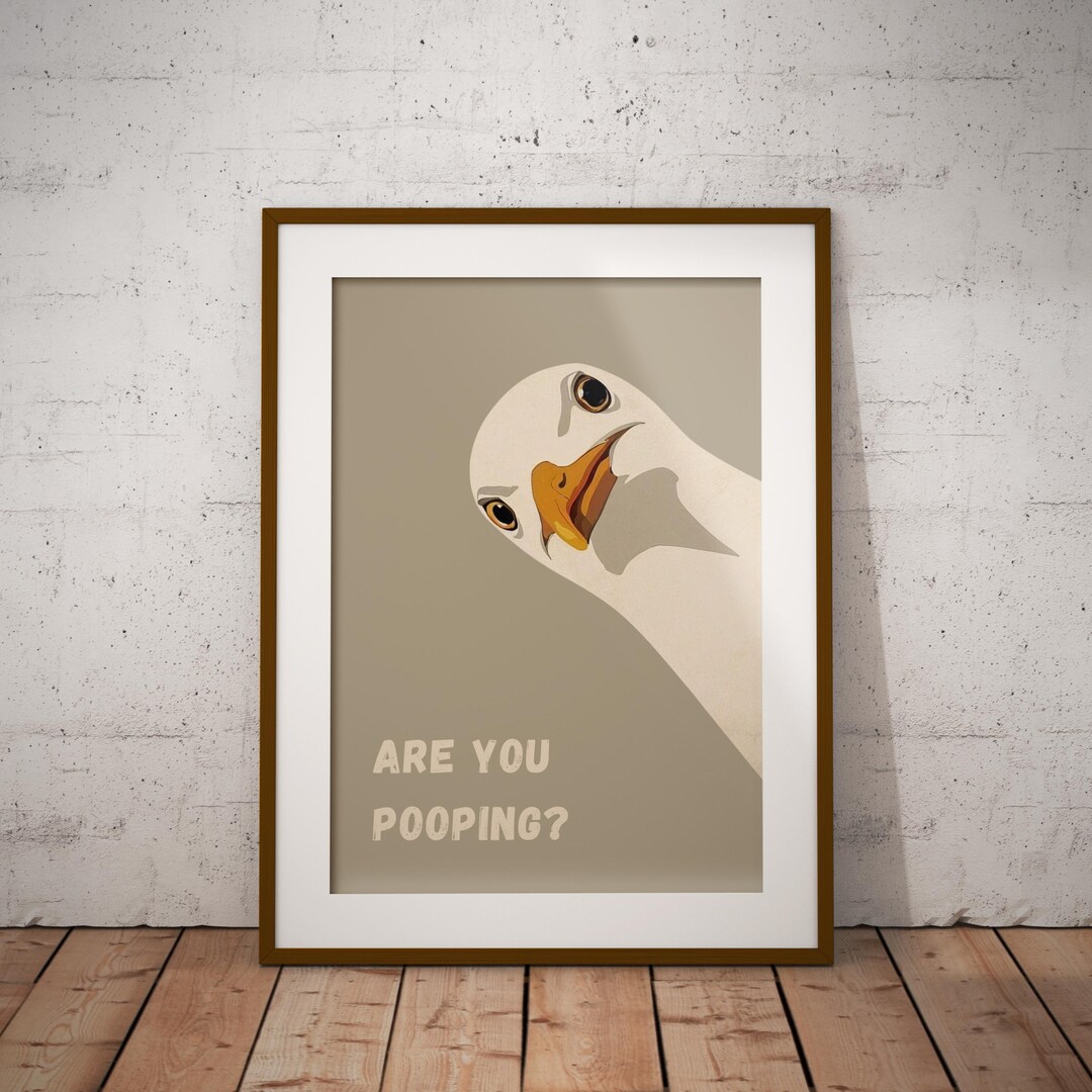 Are You Pooping? Seagull Art Print - Funny Bathroom Coastal Decor - Etsy