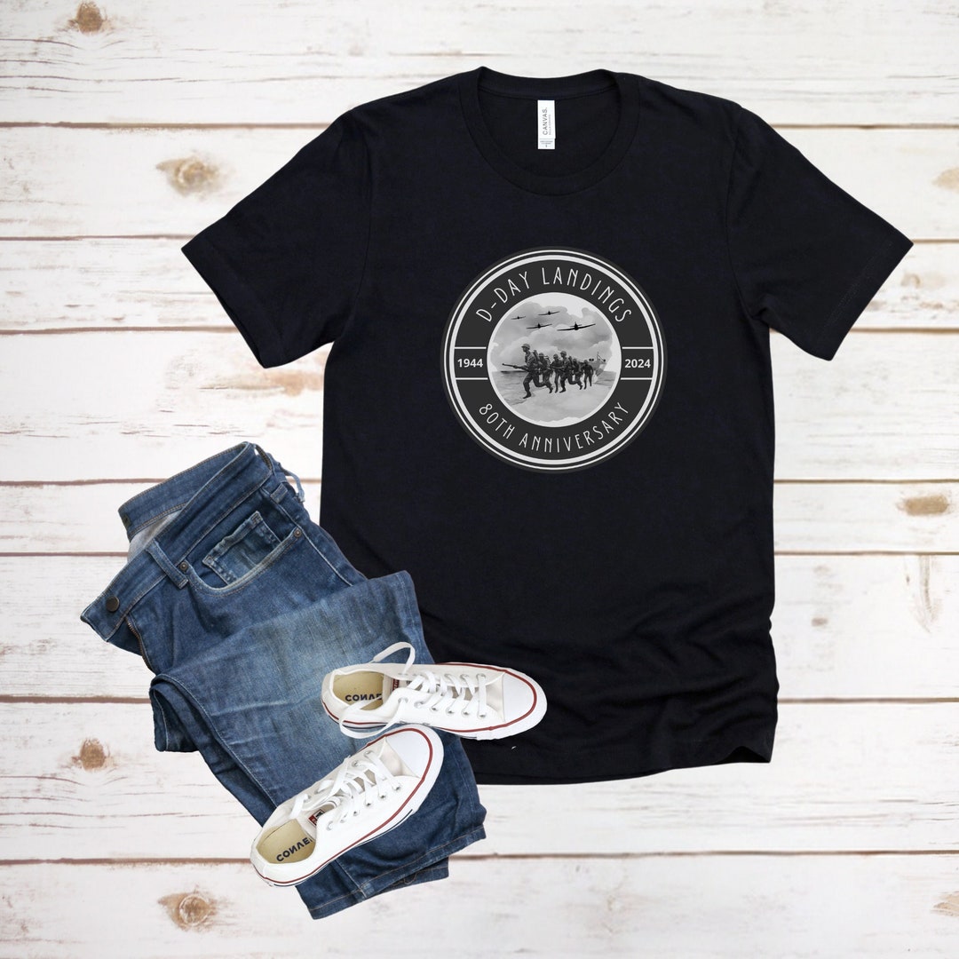 D-day 80th Anniversary T Shirt 1944 2024 WW2 D Day Normandy Landings ...