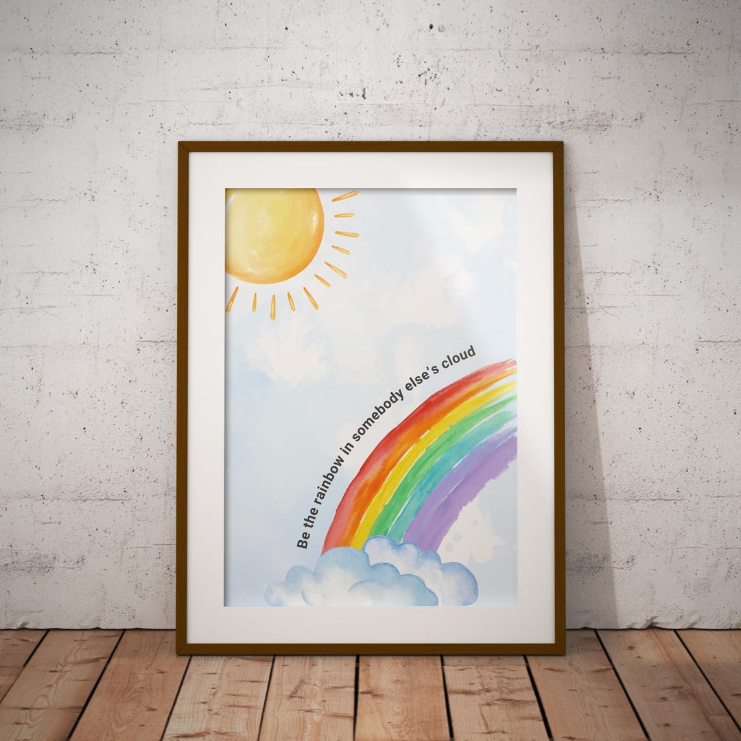 Rainbow Kindness Quote Poster: Dopamine Decor, Inspirational Classroom ...