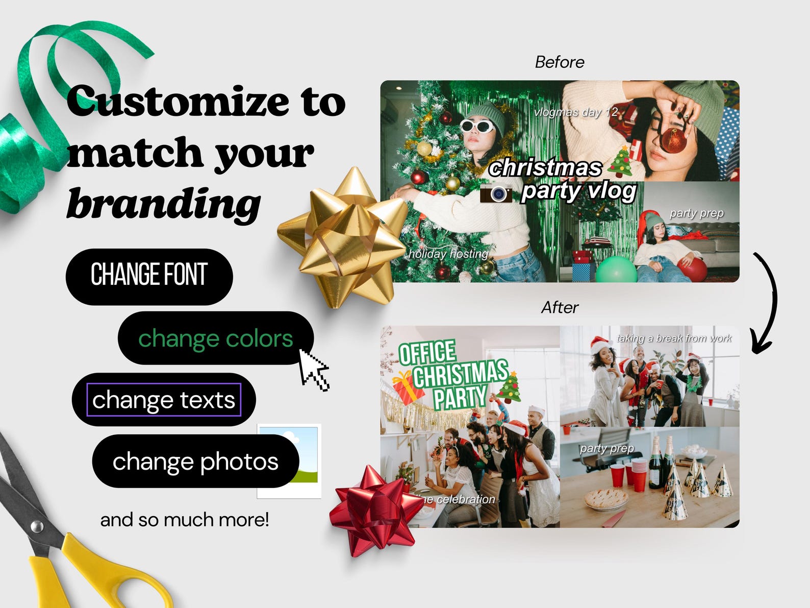 25 Vlogmas Youtube Thumbnails: Christmas Vlog Canva Templates - Etsy