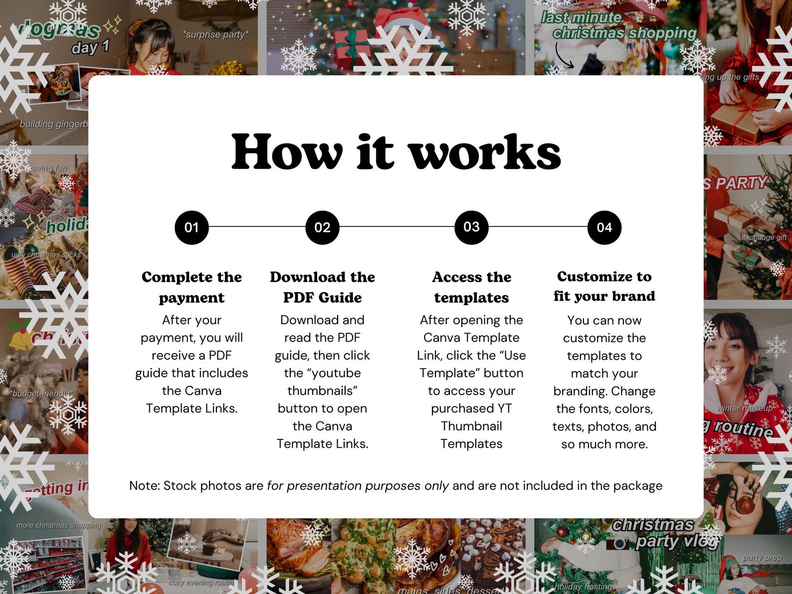25 Vlogmas Youtube Thumbnails: Christmas Vlog Canva Templates - Etsy