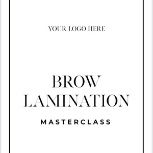 Brow Lamination Masterclass Template - Etsy