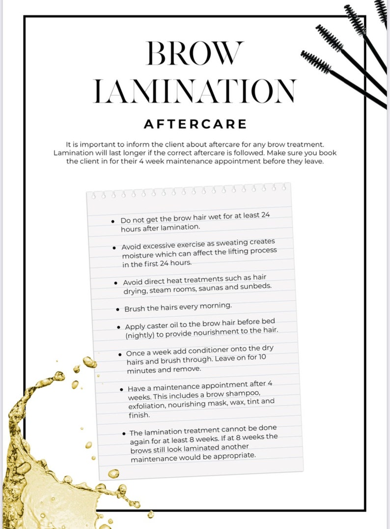 Brow Lamination Masterclass Template - Etsy