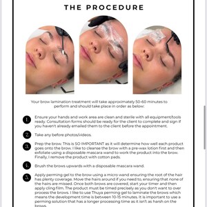 Brow Lamination Masterclass Template Etsy