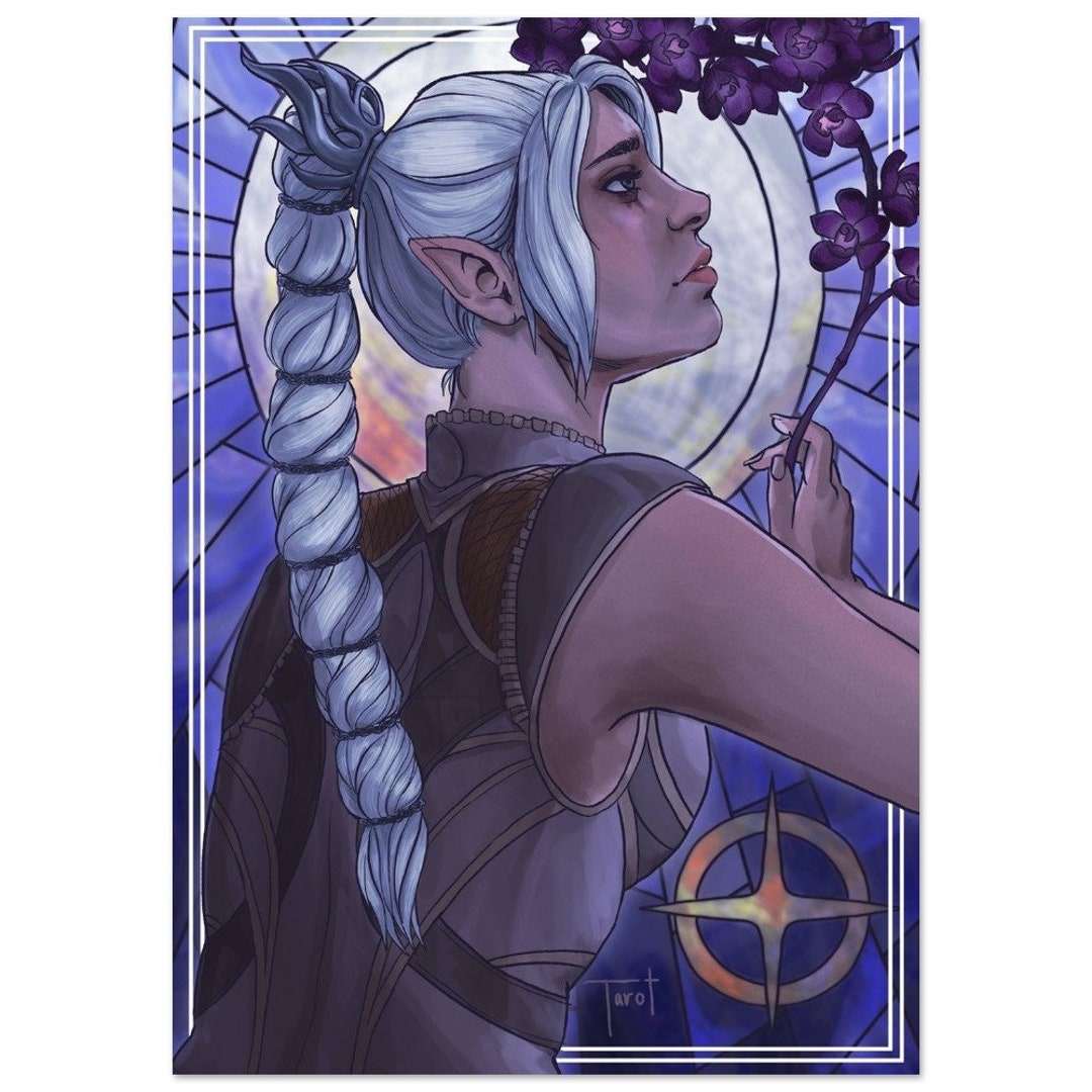 Shadowheart Stained Glass Portrait Poster - Etsy
