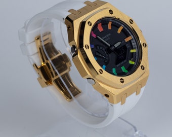 Custom Casio G-shock Painted by Hand Golden Sky Casioak GA-2100 44mm - Etsy