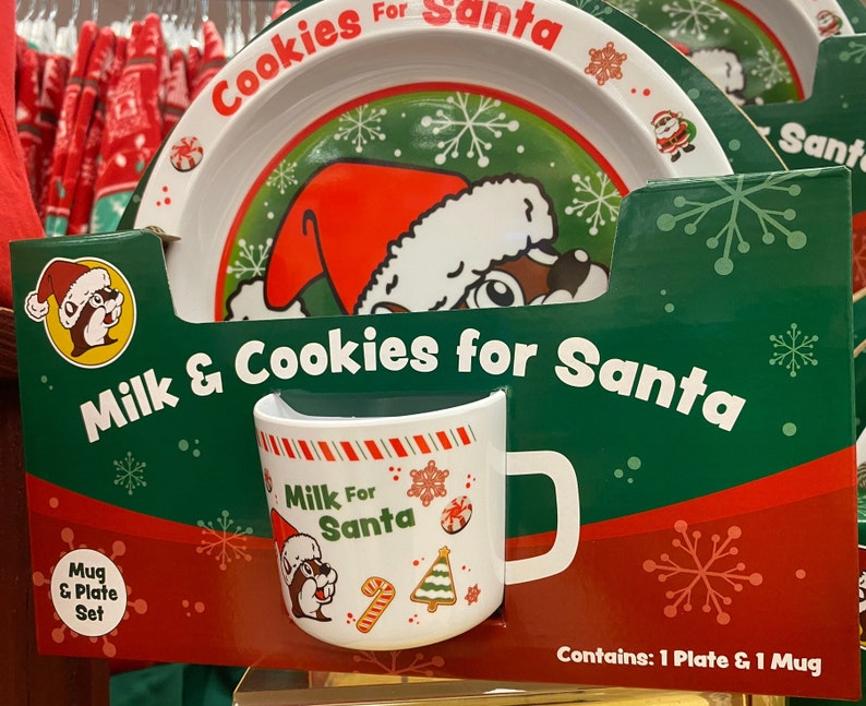 Christmas Buc-ee's Milk and Cookies for Santa plate and - Etsy