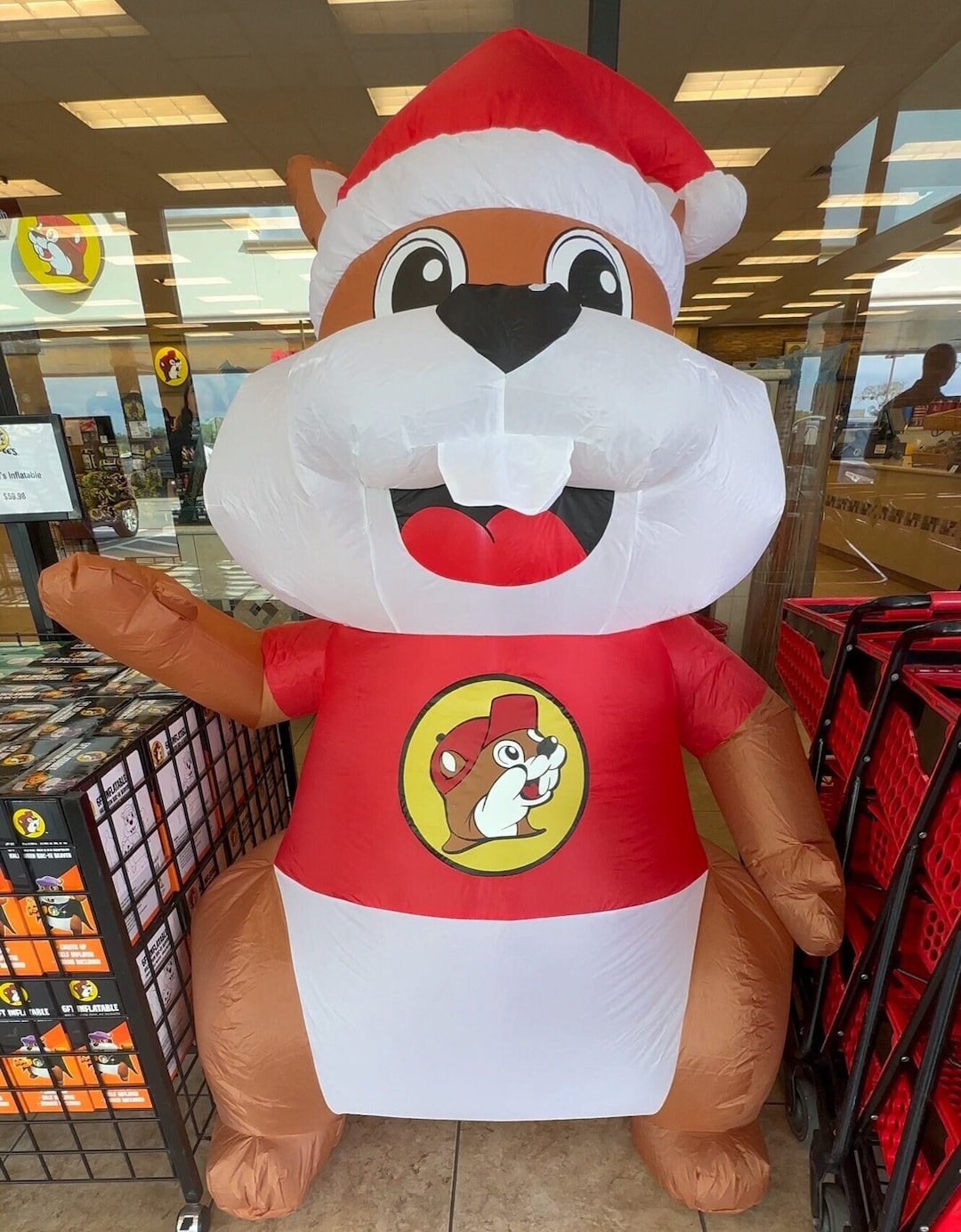 Buc-ee's 6ft Inflatable Christmas Santa Beaver. Christmas - Etsy