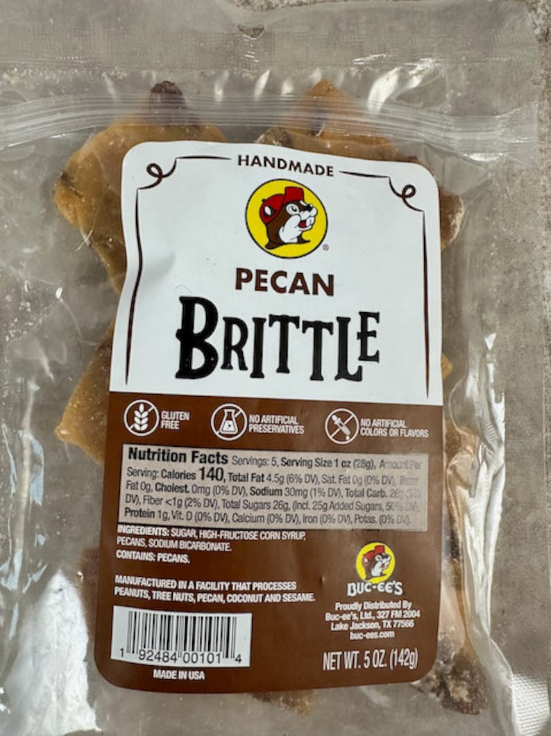 Buc Ees Handmade Peanut And Pecan Brittle Etsy