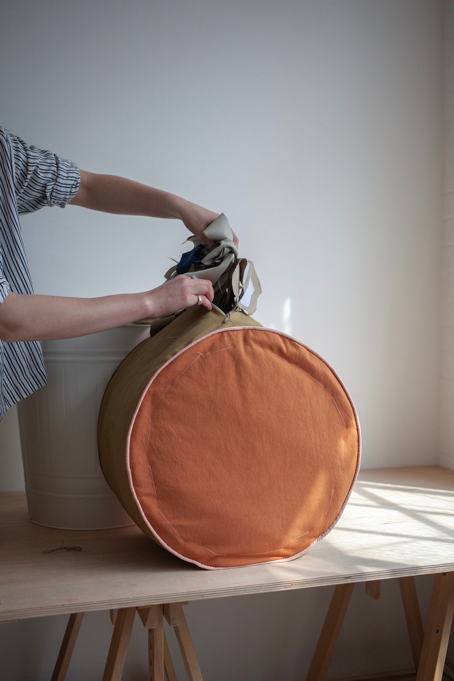 Zero Waste Pouffe, PDF Sewing Pattern - Etsy