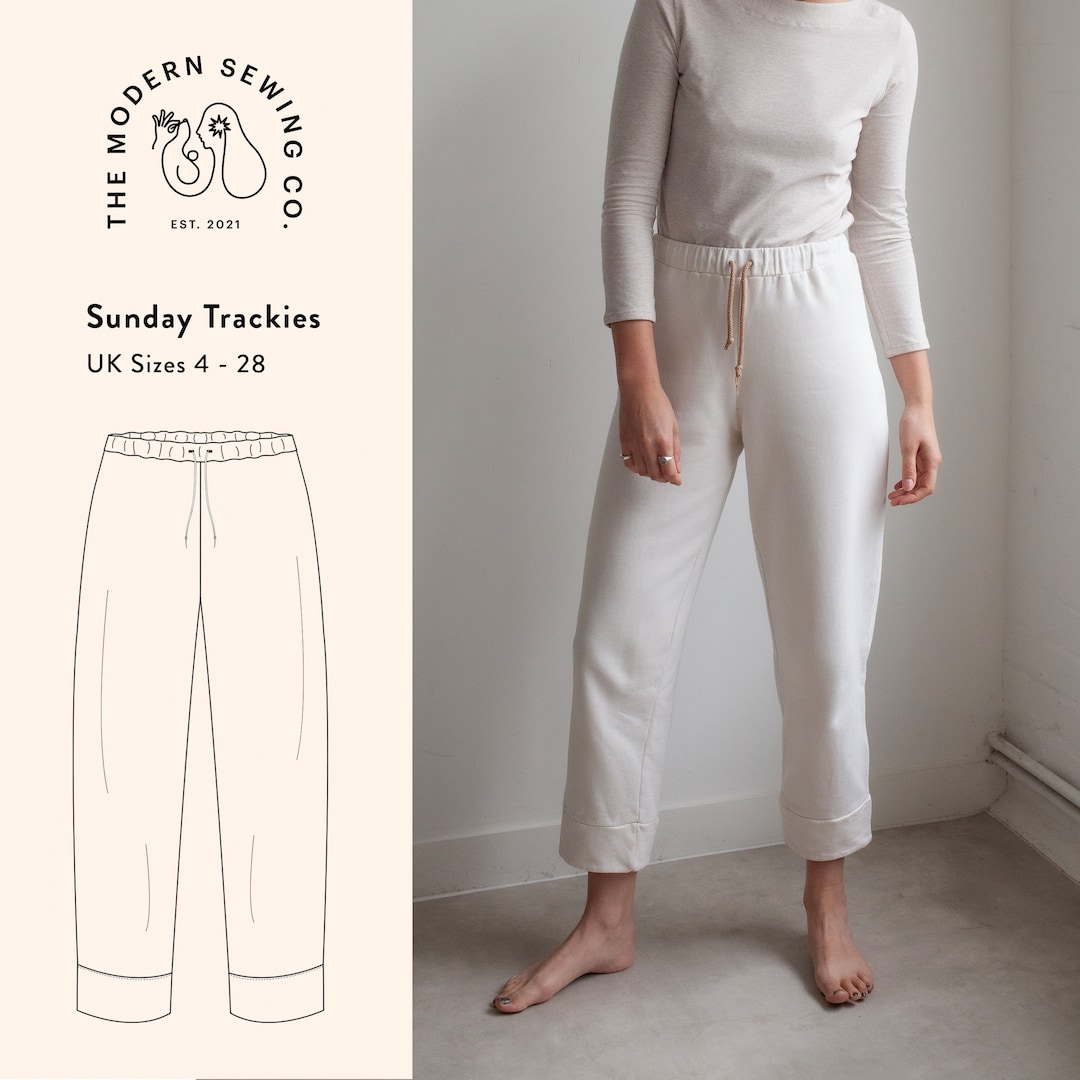 Sunday Trackies, PDF Sewing Pattern, UK Size 4-28 - Etsy