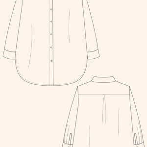 Classic Shirt, PDF Sewing Pattern, Uk Size 4-28, US 0-24, EU 32-56 - Etsy