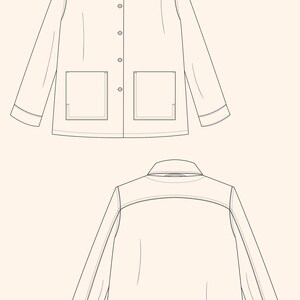 Jaime Jacket, PDF Sewing Pattern, Size XS2 - XL3 - Etsy