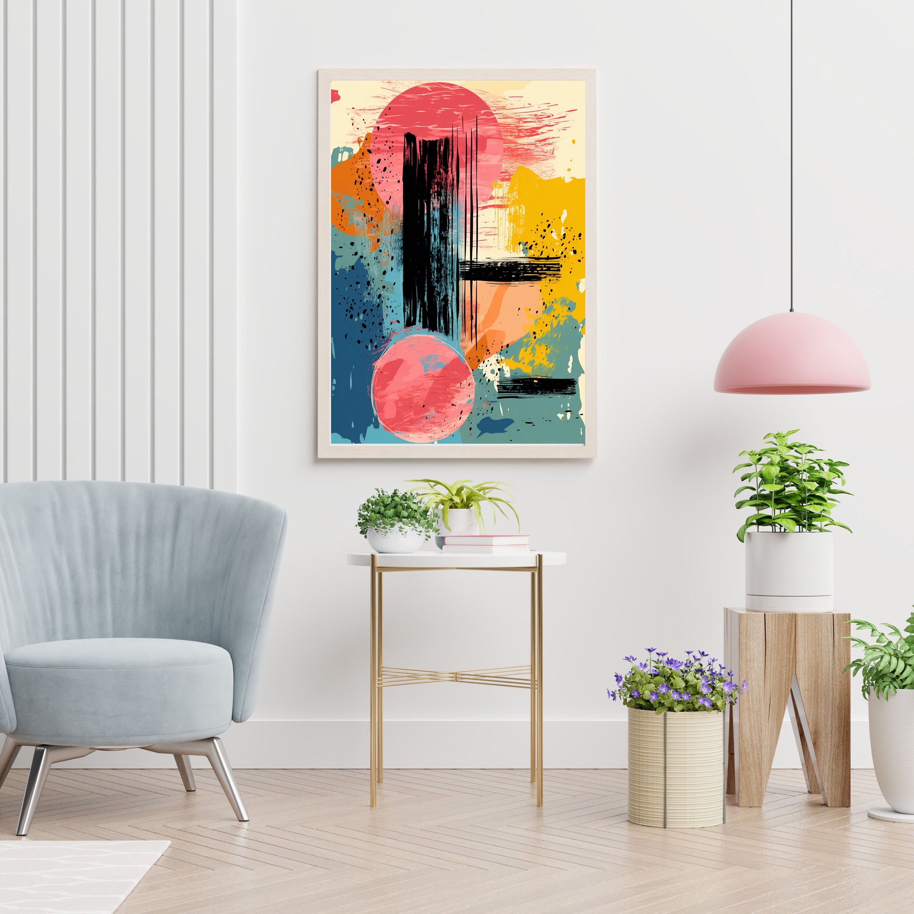 Abstract Modern Art Set Digital Wall Art Abstract Art Print Set of 3 ...