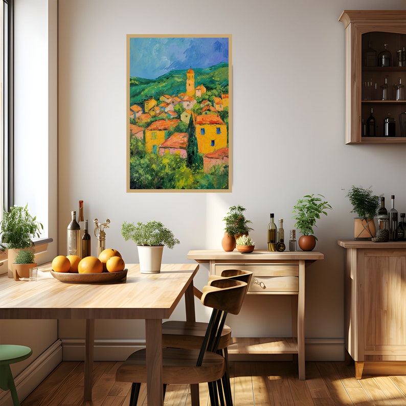 French Countryside Abstract Modern Art Set. Abstract Art Print Set of 3 ...