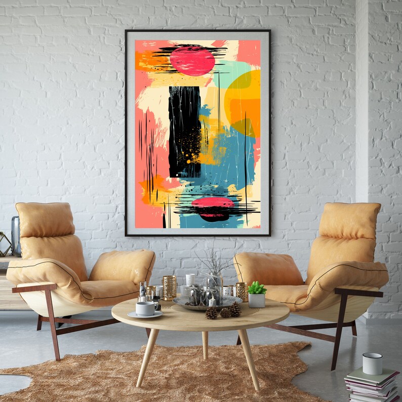 Abstract Modern Art Set Digital Wall Art Abstract Art Print Set of 3 ...