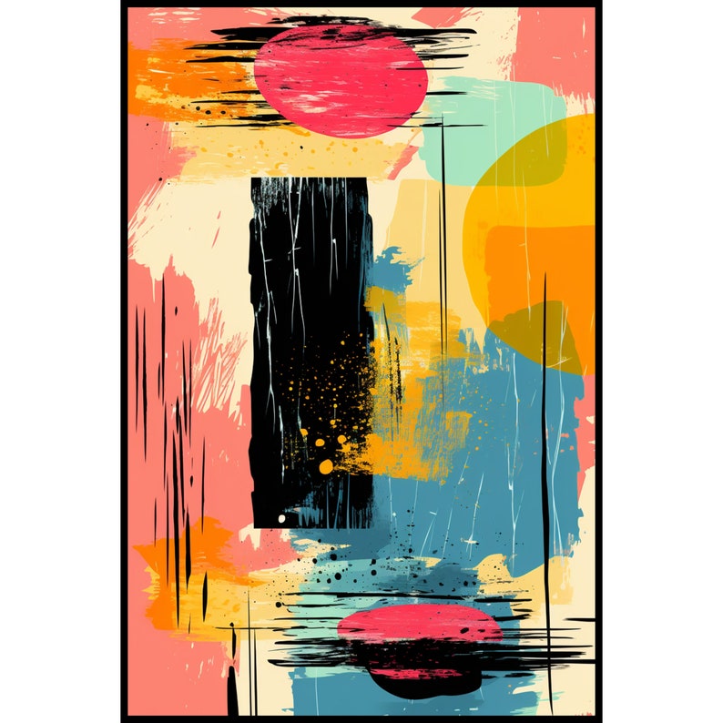 Abstract Modern Art Set Digital Wall Art Abstract Art Print Set of 3 ...
