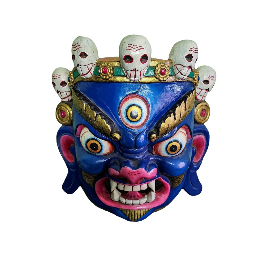 Handcrafted Bhairab Mask | Traditional Nepalese Art | Sacred Rituals ...