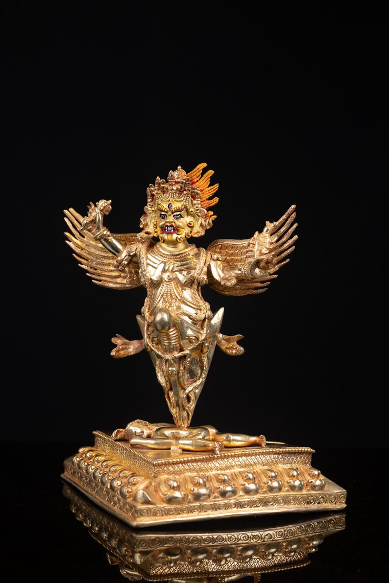 Vajra Garuda Statue | Handcrafted Tibetan Guardian Deity | Brings ...