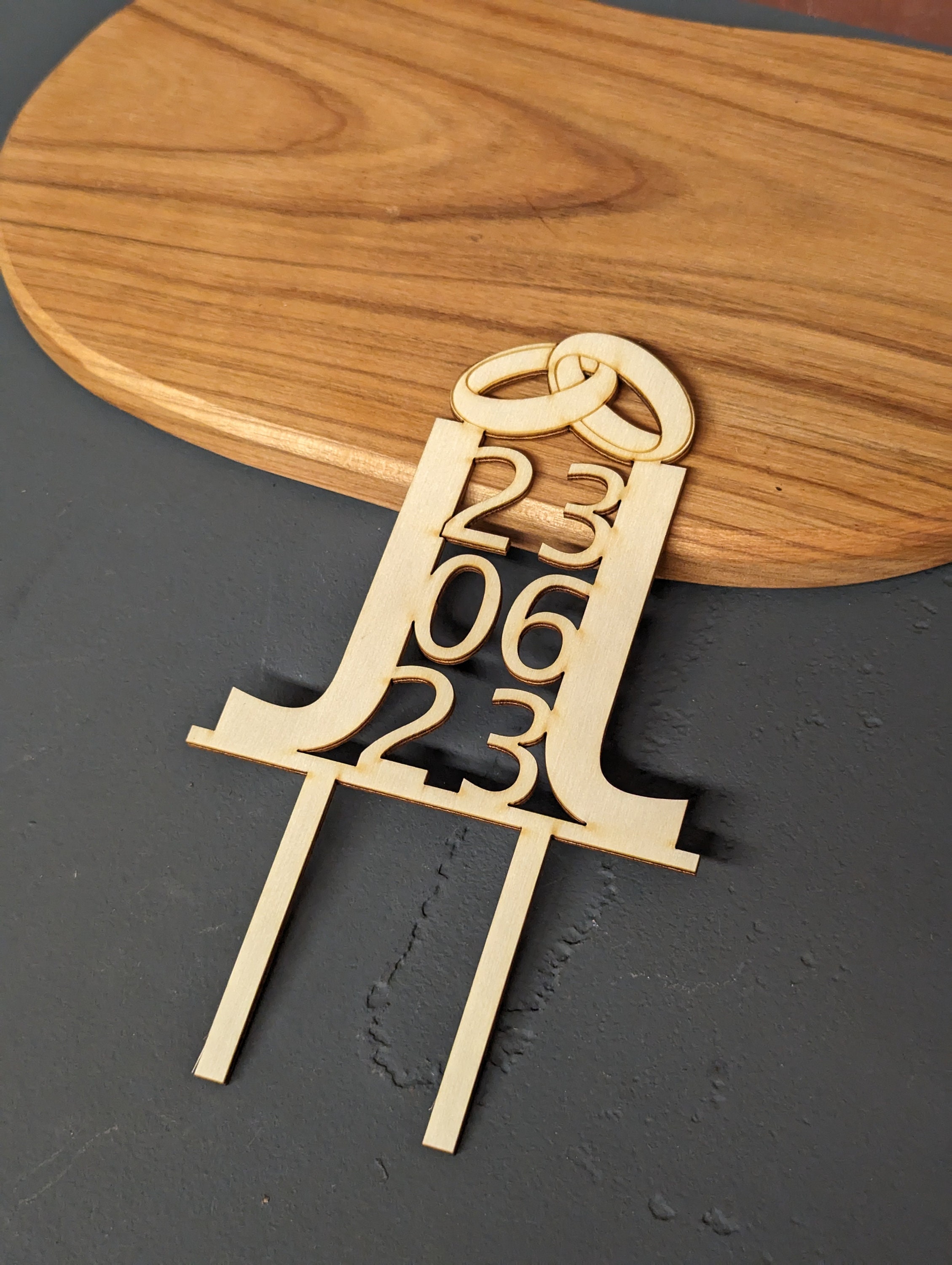 Wooden Cake Topper/cake Topper With Personalization for Weddings Cake ...