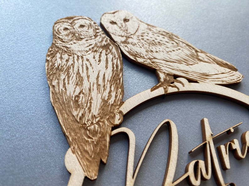 Owl Cake Topper Wooden Cake Topper With Personalization for Weddings ...