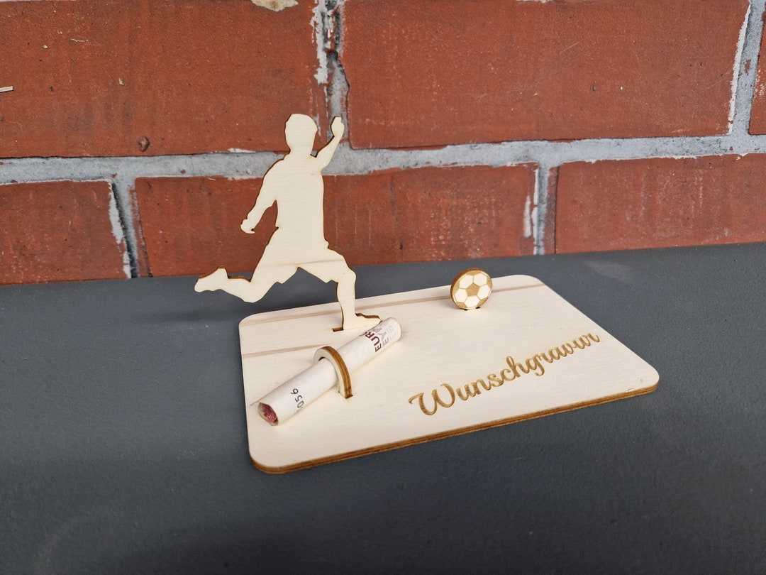 Football Money Gift Wooden Packaging Display Birthday / Communion ...