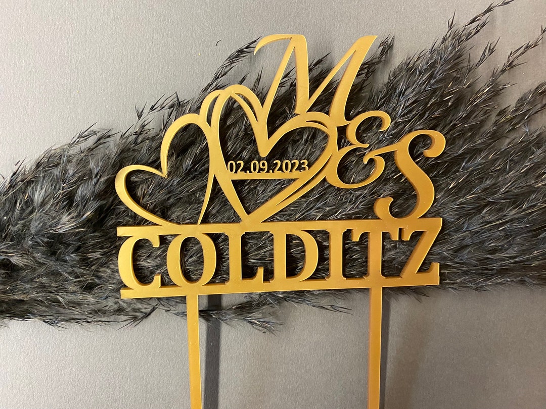 Wedding Cake Topper / Cake Topper Cake Topper Newlyweds Names Cake ...