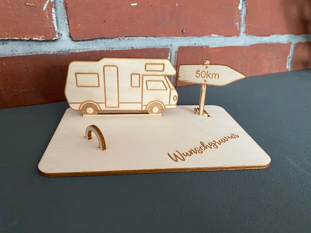 Motorhome Money Gift Wooden Packaging Display Birthday / Communion ...