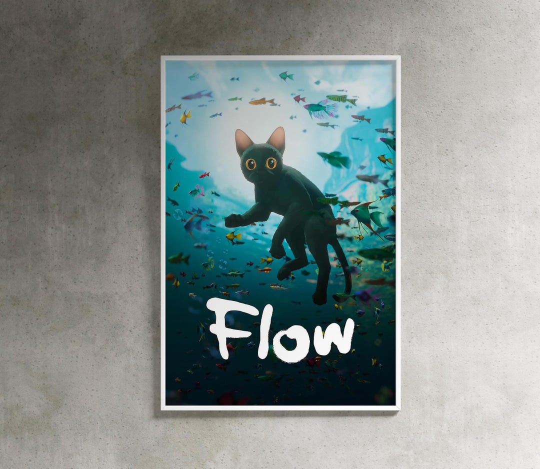 Flow Cat Animated Movie Wall Decor Art Printable Poster - Etsy UK
