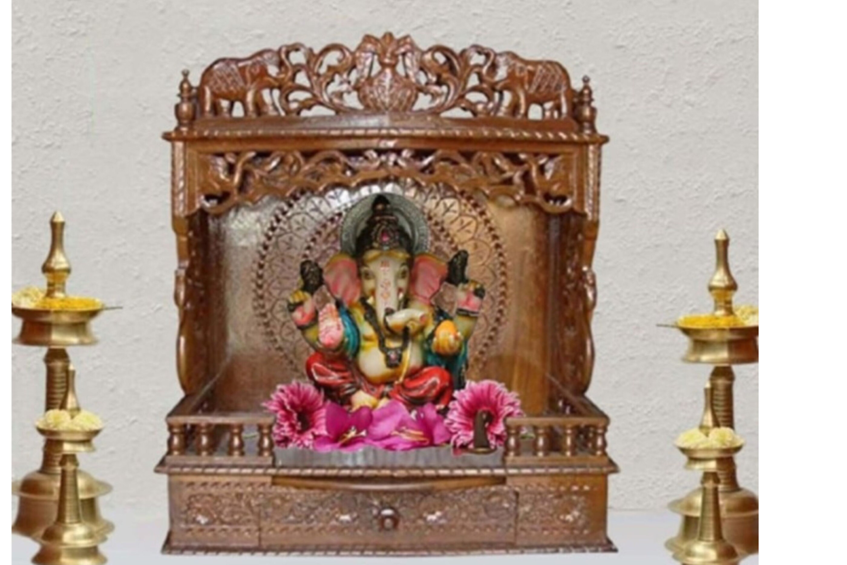 Wooden Home Temple Pooja Mandir for Home Teak Wood Temple - Etsy