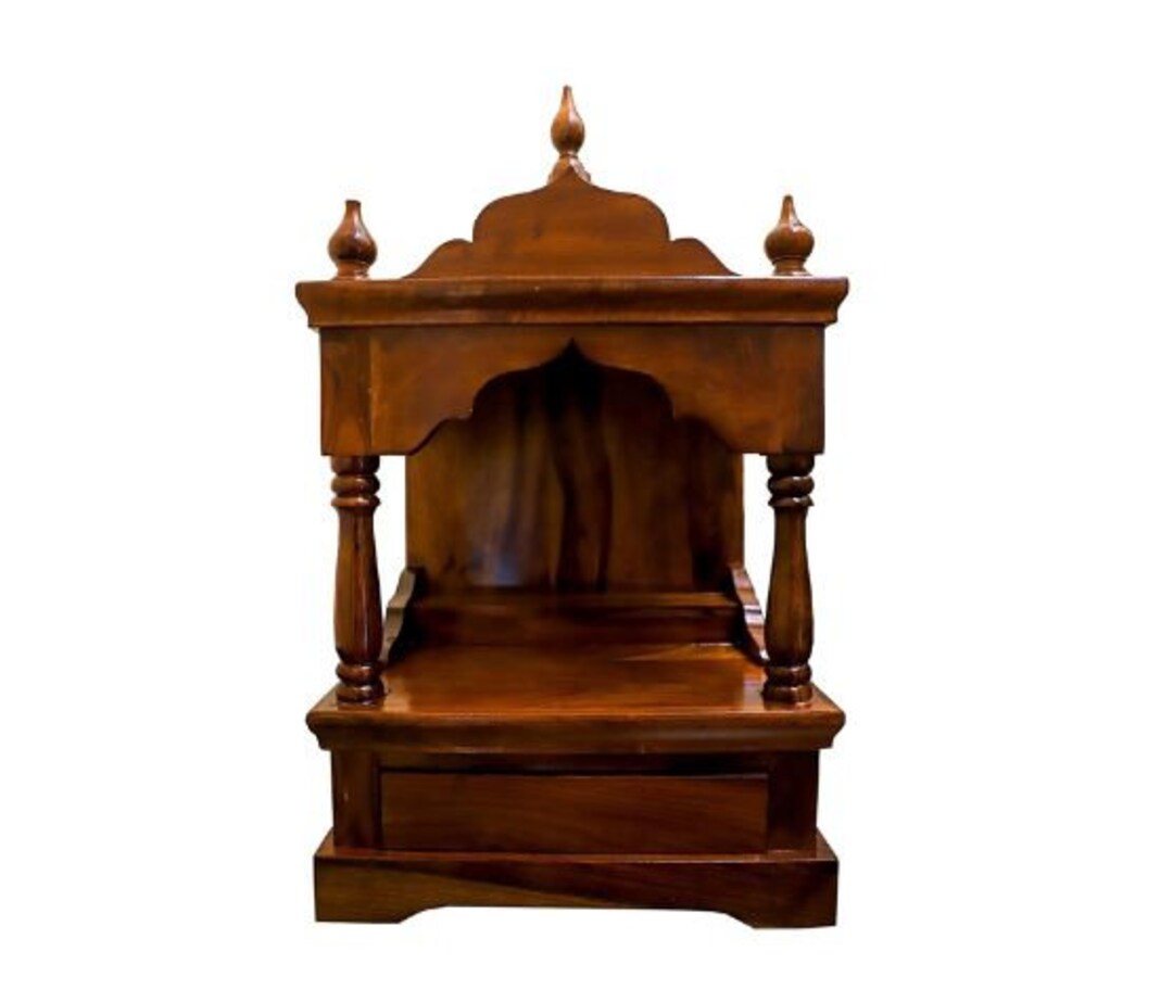 Solid Sheesham Wood Wooden Mandir for Pooja Home Decoration , Wall ...