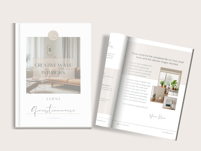 Interior Design Client Questionnaire | Client Onboarding | Design ...