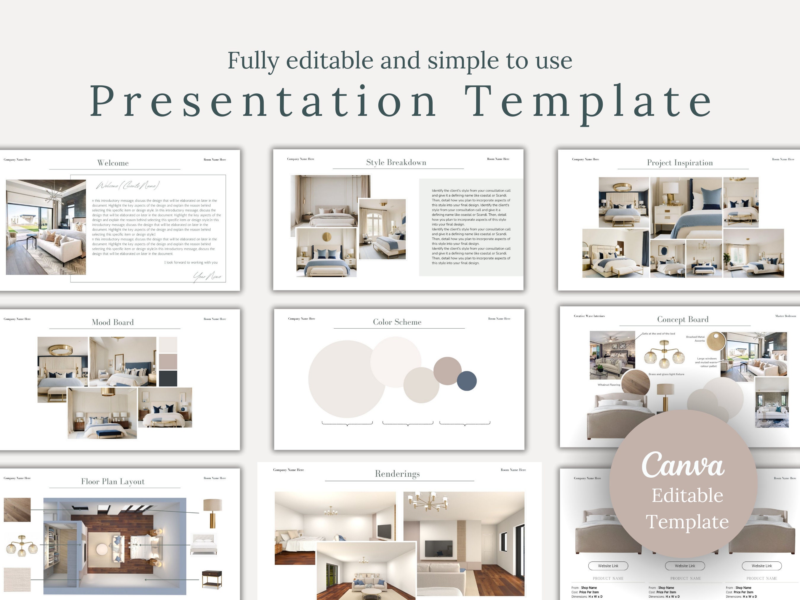 Professional Interior Design Presentation | Design Project Proposal Template | Presentation ...