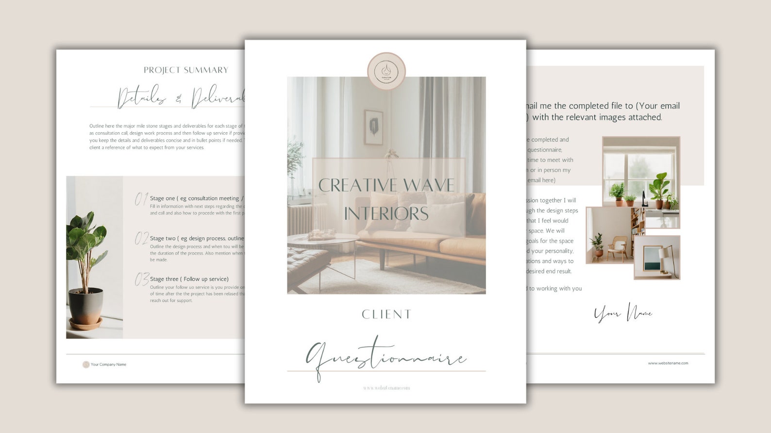 Interior Design Client Questionnaire | Client Onboarding | Design ...