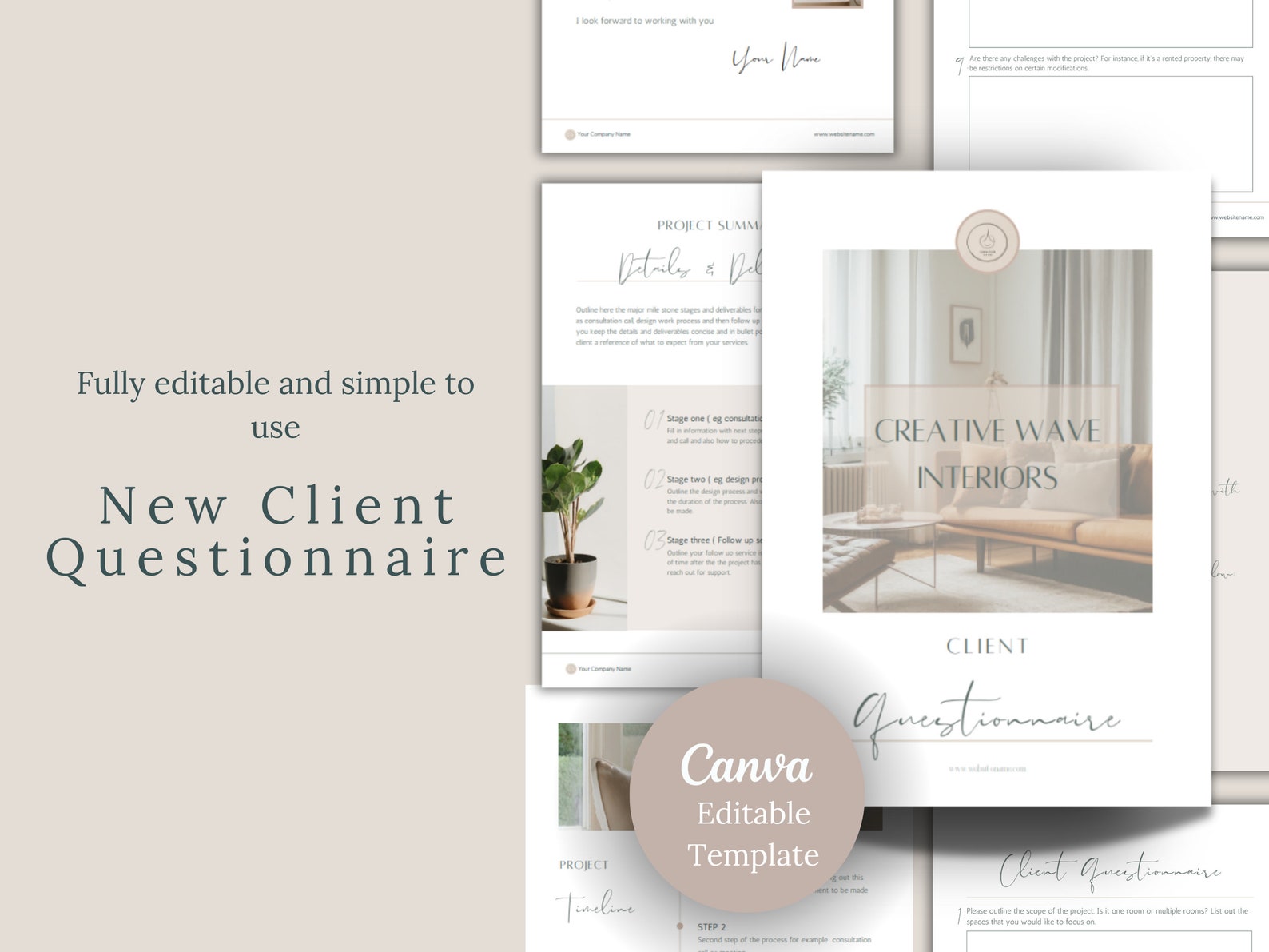 Interior Design Client Questionnaire | Client Onboarding | Design Consultation | Questionnaire ...