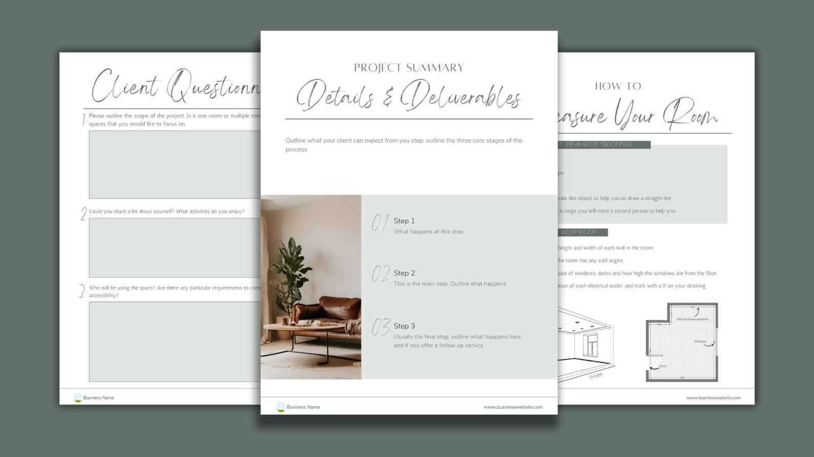 Interior Design Client Welcome Pack | Client Onboarding | Questionnaire ...