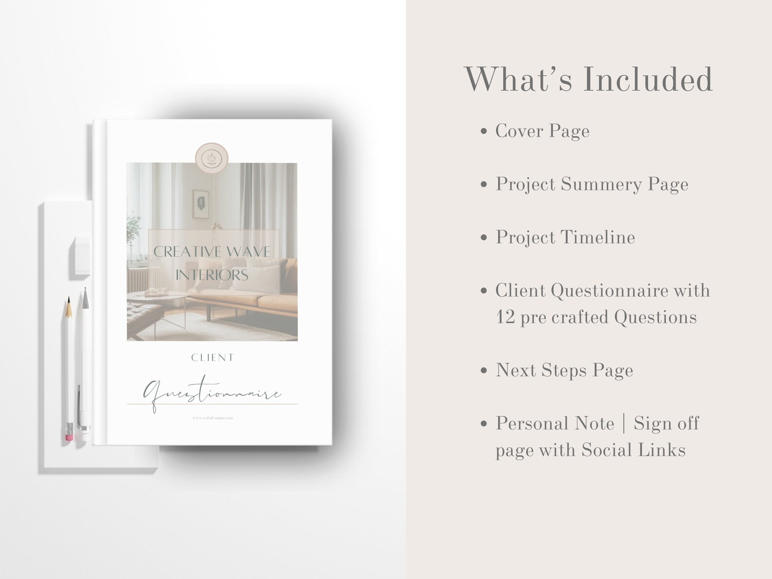 Interior Design Client Questionnaire | Client Onboarding | Design ...