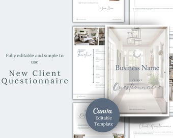 Interior Design Client Questionnaire Client Onboarding Design ...