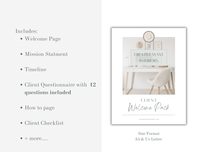 Interior Design Client Welcome Pack | Client Onboarding | Questionnaire ...