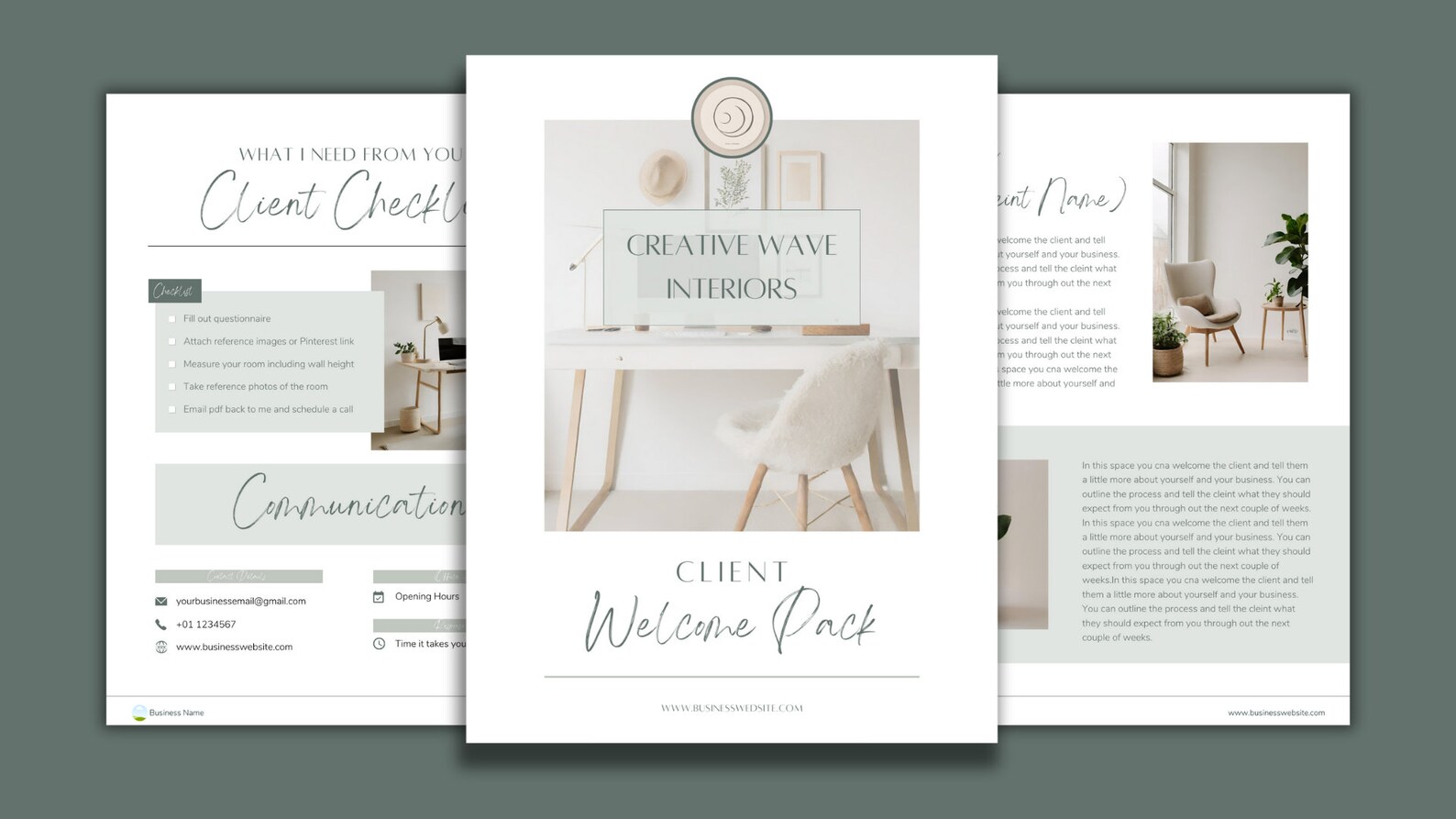 Interior Design Client Welcome Pack | Client Onboarding | Questionnaire ...