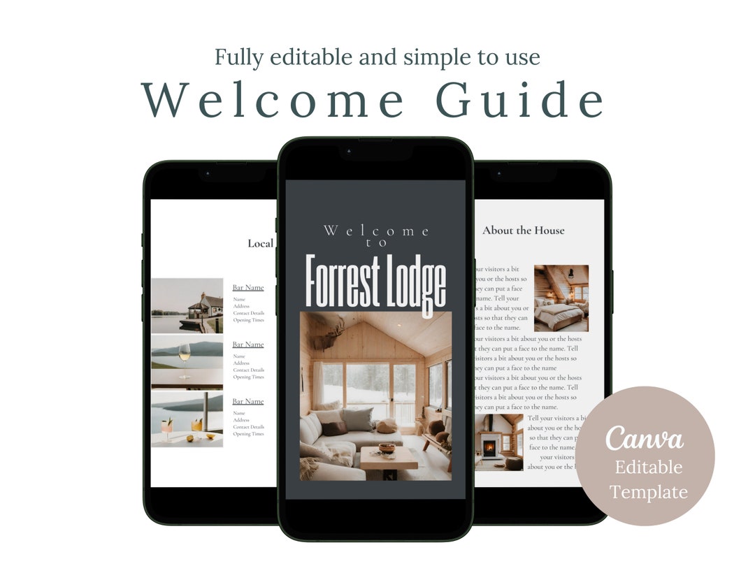Airbnb Welcome Book Template | Airbnb Guide Template| Tourist Guidebook ...