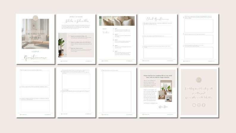 Interior Design Client Questionnaire | Client Onboarding | Design ...