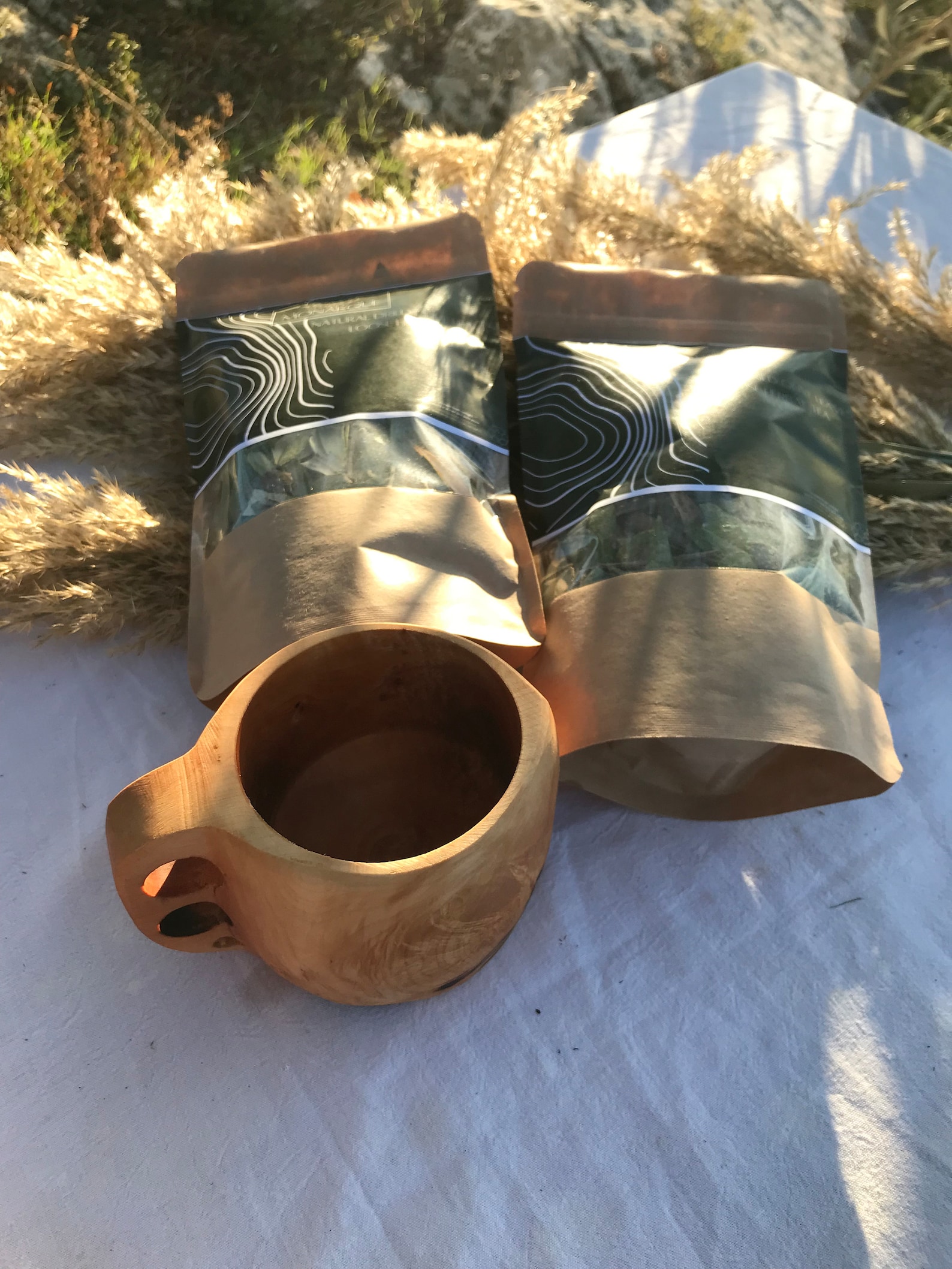 Handmade Wooden Kuksa Mug - Ideal for Camping, Hiking, Fruit Wood Mug ...