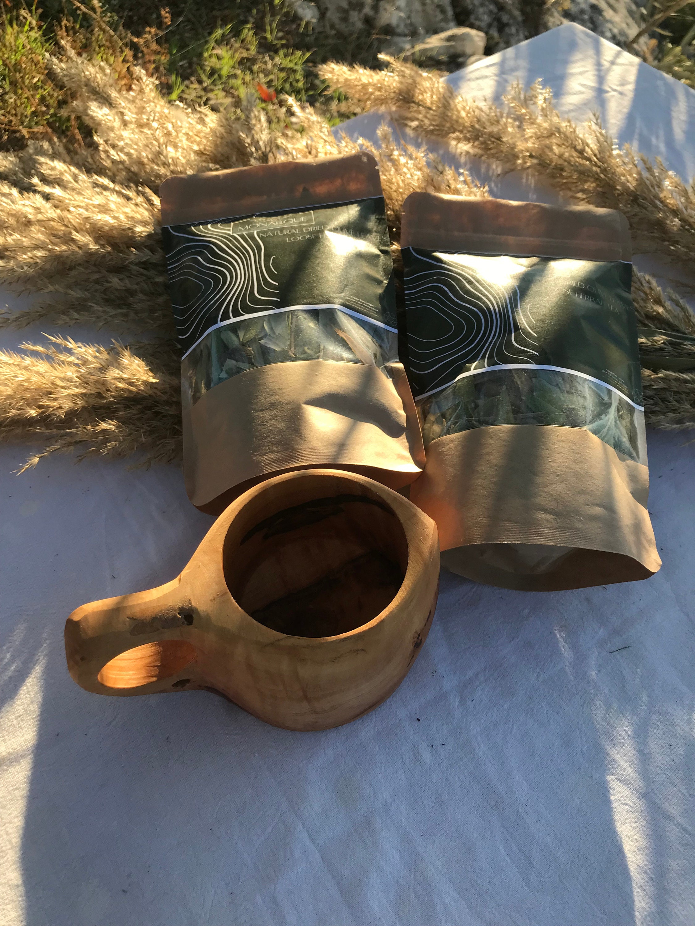 Handmade Wooden Kuksa Mug - Ideal for Camping, Hiking, Fruit Wood Mug ...