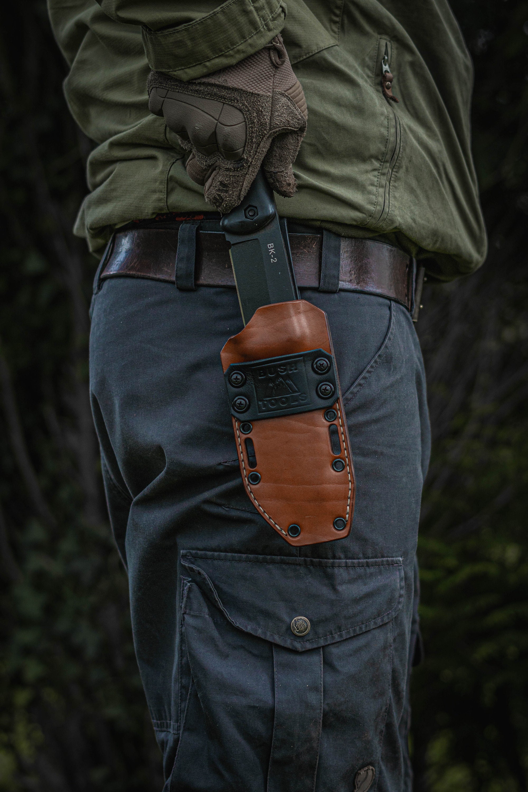 Hybrid Sheath Kydex Leather Case for KABAR BK2 Knife - Etsy