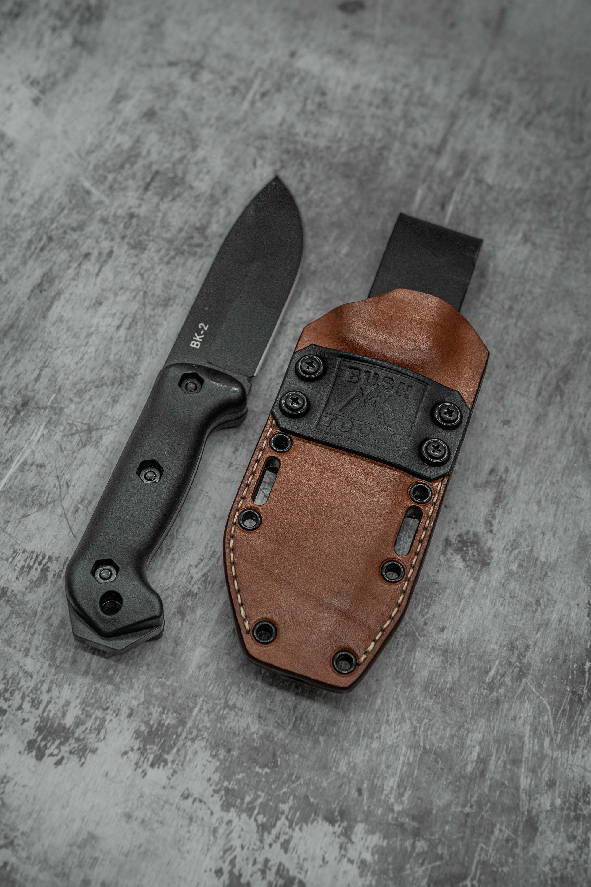 Hybrid Sheath Kydex Leather Case for KABAR BK2 Knife - Etsy