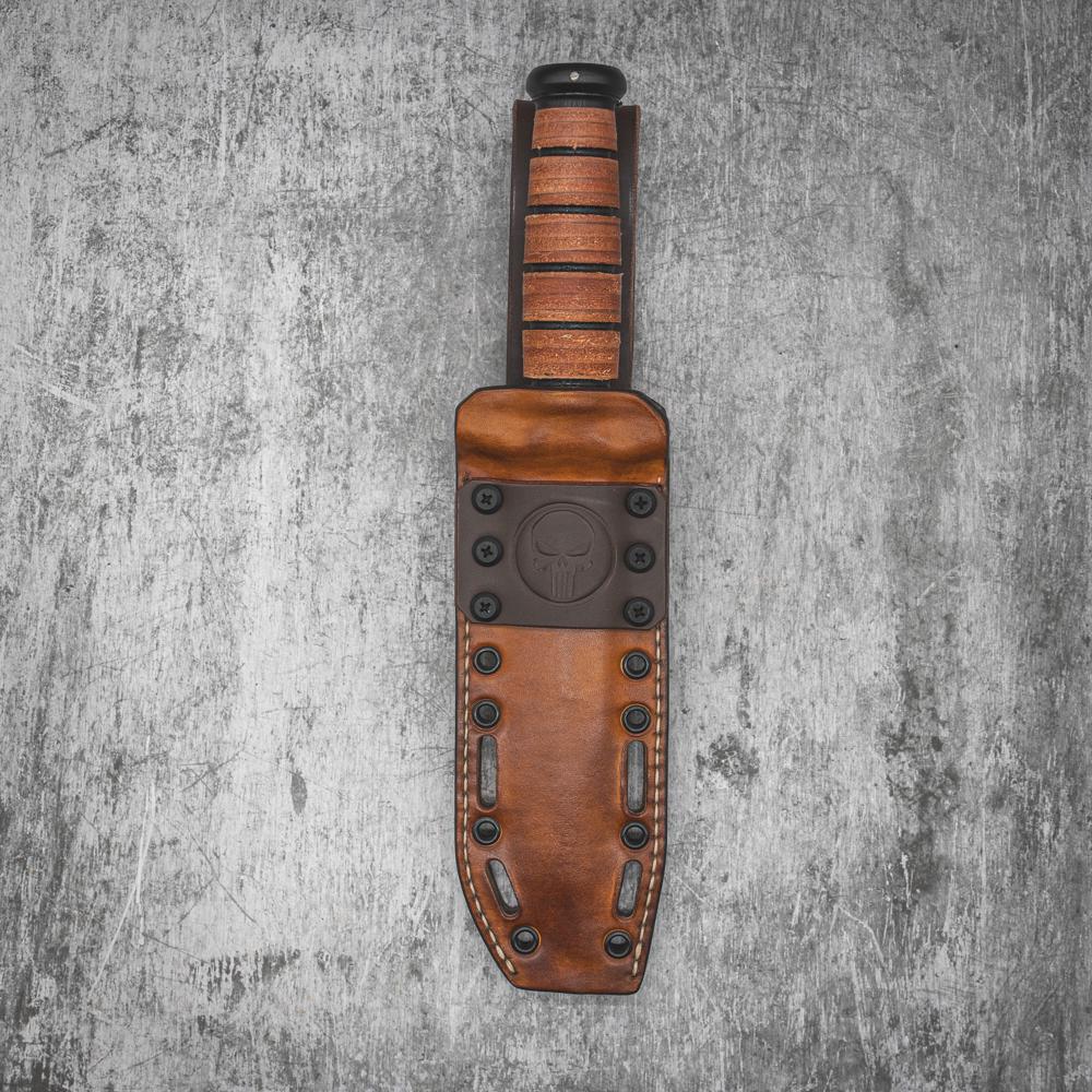 Hybrid Sheath Kydex Leather Case for KABAR USMC 1217 Punisher Edition ...