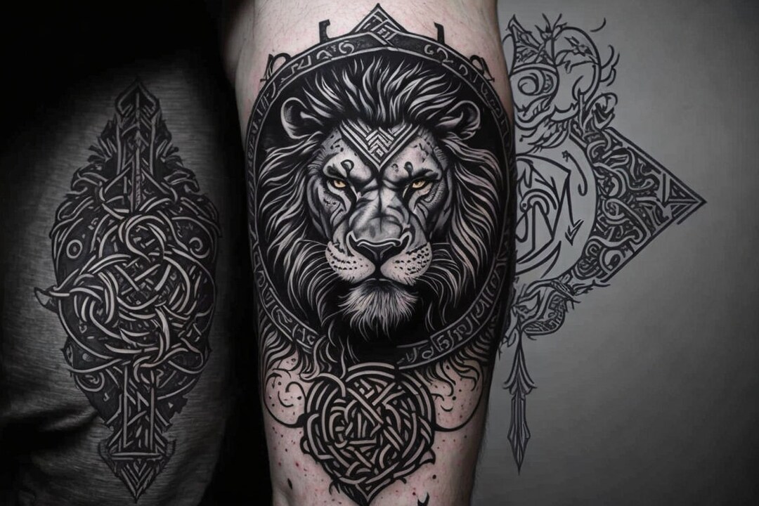 Tattoo, Templates, Runes, Viking, Mythical Beasts - Etsy